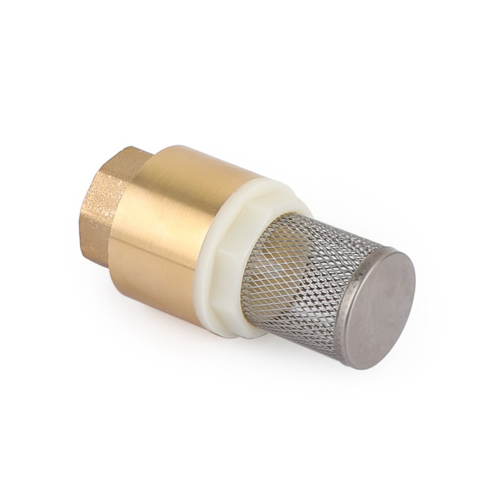 3/4" NPT Inline Check Foot Valve Brass Spring Loaded With Filter 200 P ...