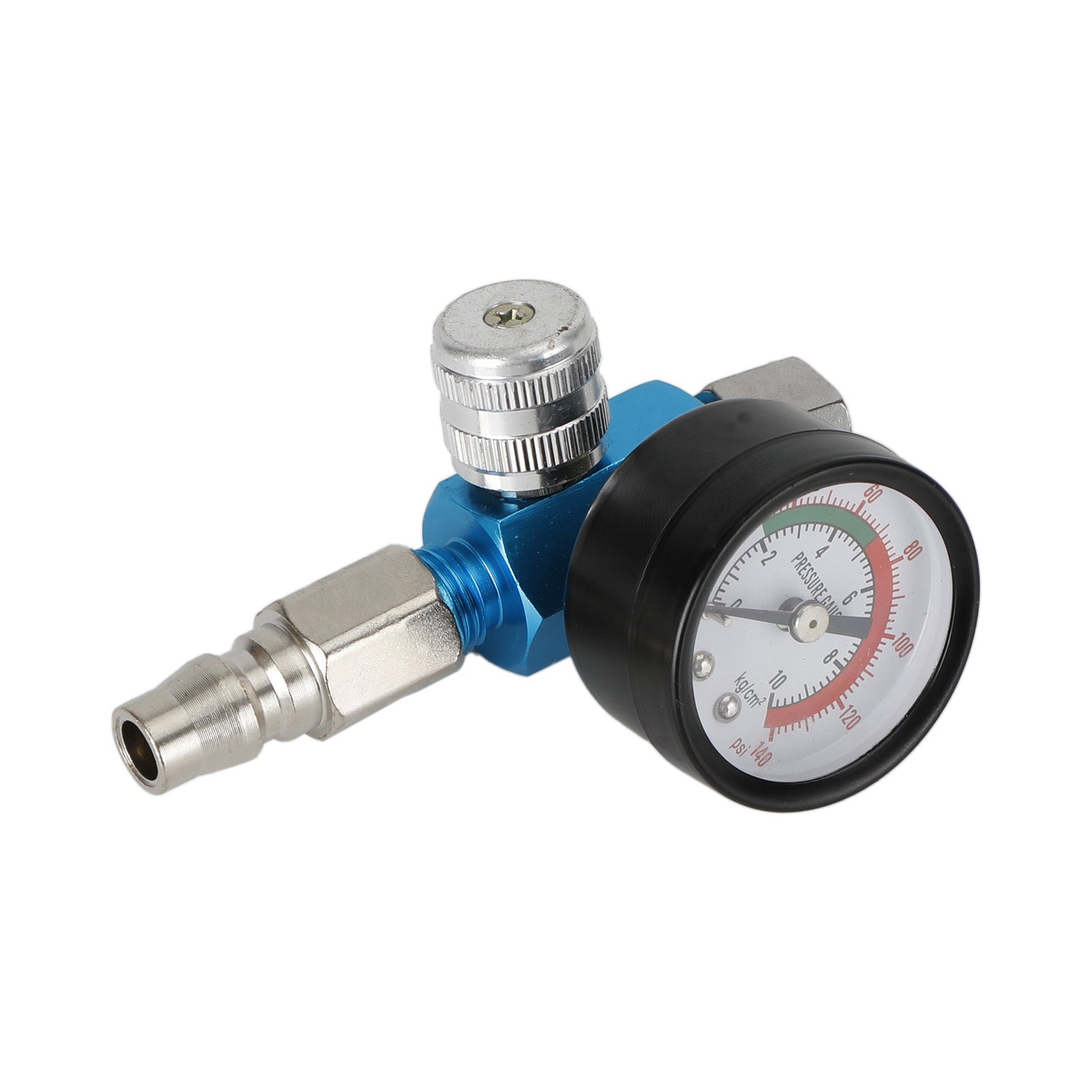 Blue Mini Air Regulator Valve Tool 1/4" Pressure Switch Gauge For Pain ...
