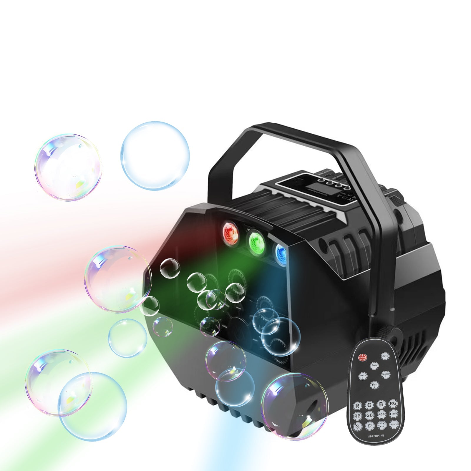 RGB LED Bubble Machine with Remote – Automatic Stage Effect Party Ligh ...